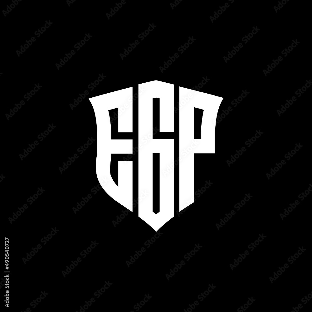 EGP letter logo design with black background in illustrator, vector ...