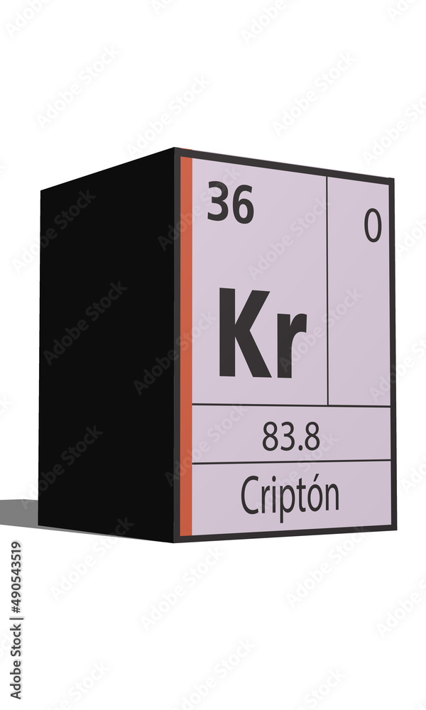 Criptón, Elementos de la tabla periódica ilustração do Stock | Adobe Stock