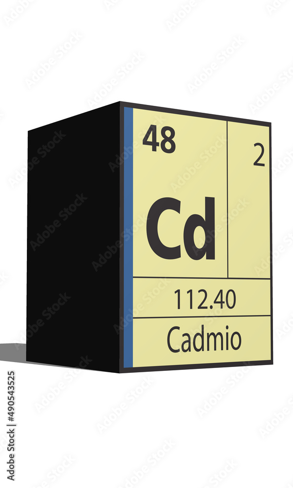 Cadmio, Elementos de la tabla periódica ilustração do Stock | Adobe Stock