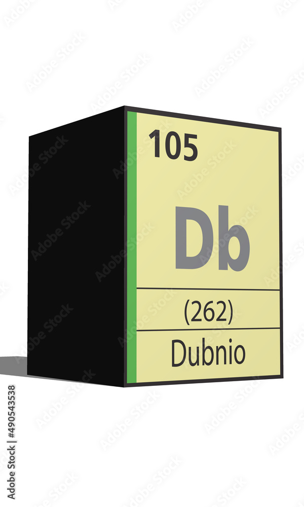 Dubnio, Elementos de la tabla periódica Stock Illustration | Adobe Stock