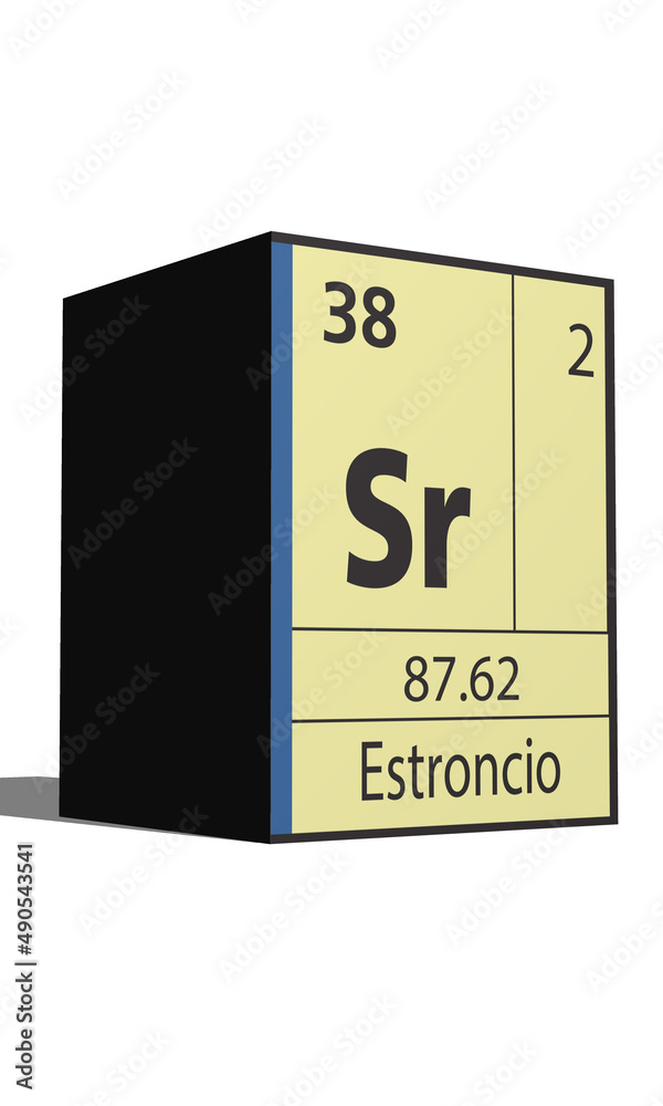 Estroncio, Elementos de la tabla periódica Stock Illustration | Adobe Stock