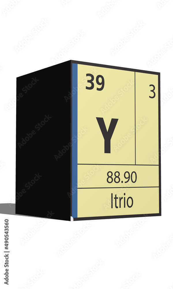 Itrio, Elementos de la tabla periódica Stock Illustration | Adobe Stock