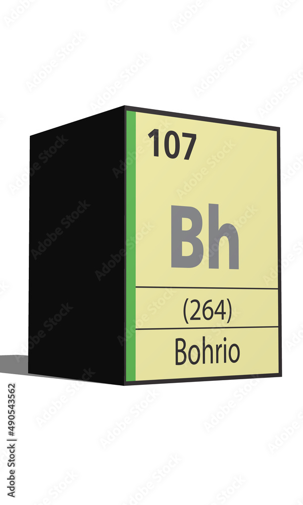 Bohrio, Elementos de la tabla periódica Stock Illustration | Adobe Stock