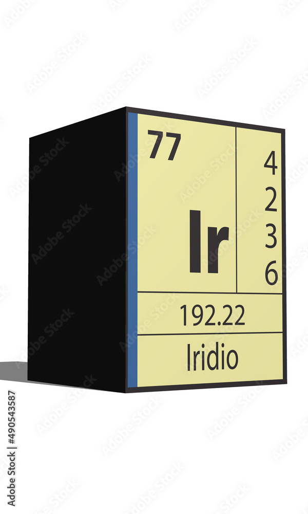 Iridio, Elementos de la tabla periódica Stock Illustration | Adobe Stock