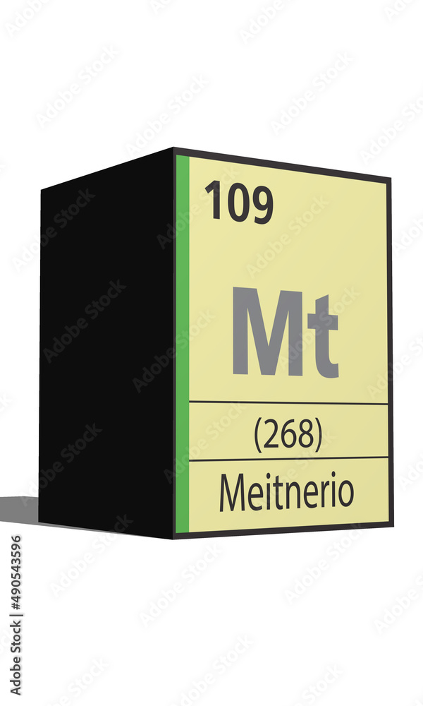 Meitnerio, Elementos de la tabla periódica Stock Illustration | Adobe Stock