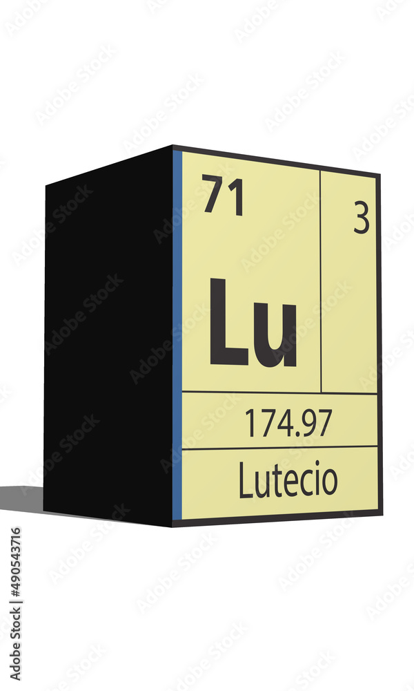 Lutecio, Elementos de la tabla periódica Иллюстрация Stock | Adobe Stock
