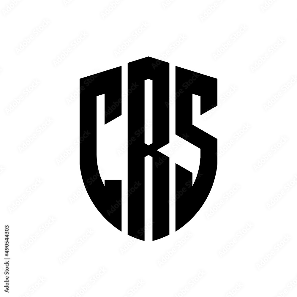 CRS letter logo design. CRS modern letter logo with black background ...