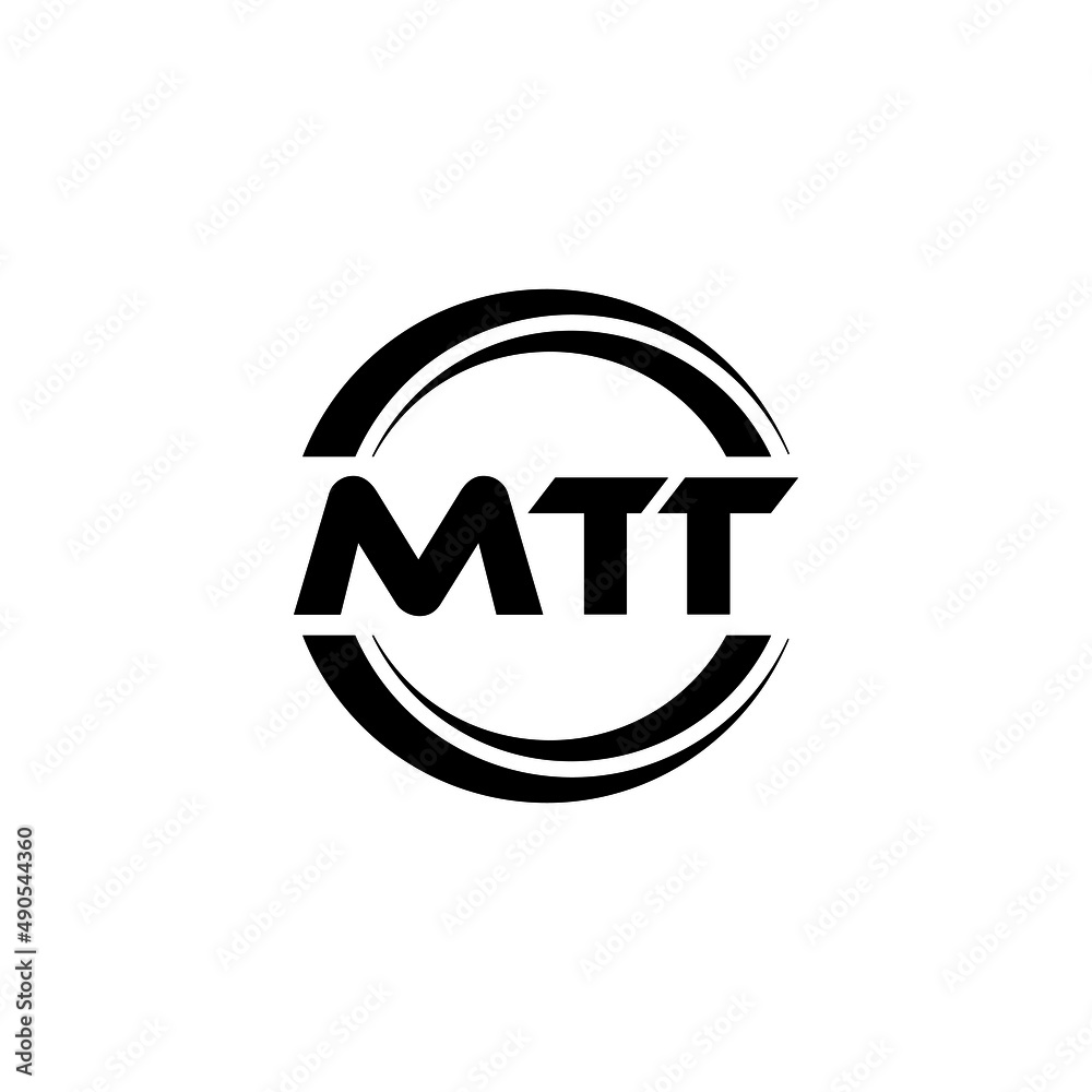 MTT letter logo design with white background in illustrator, vector ...