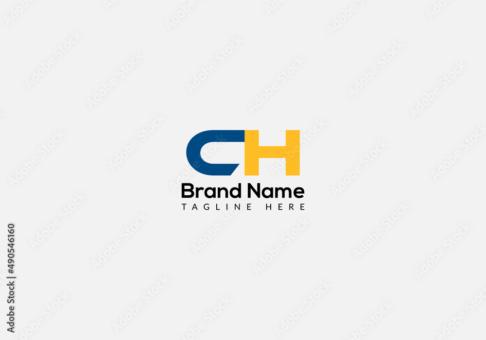 Abstract CH letter modern initial lettermarks logo design Stock Vector ...