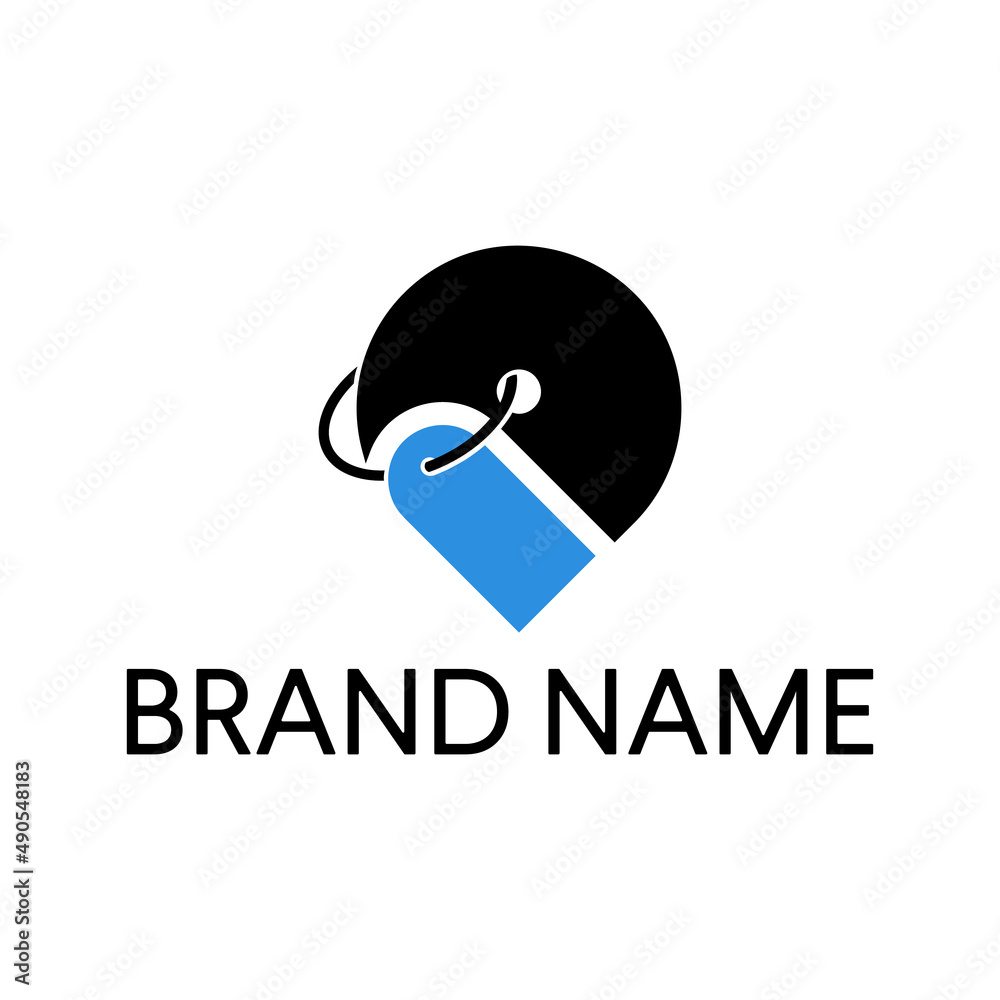 point shop logo, pin location for online shop logo design Stock Vector ...