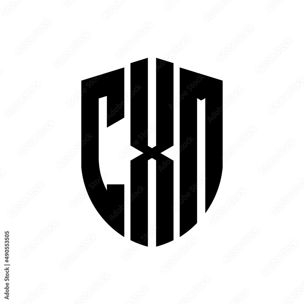CXM letter logo design. CXM modern letter logo with black background ...