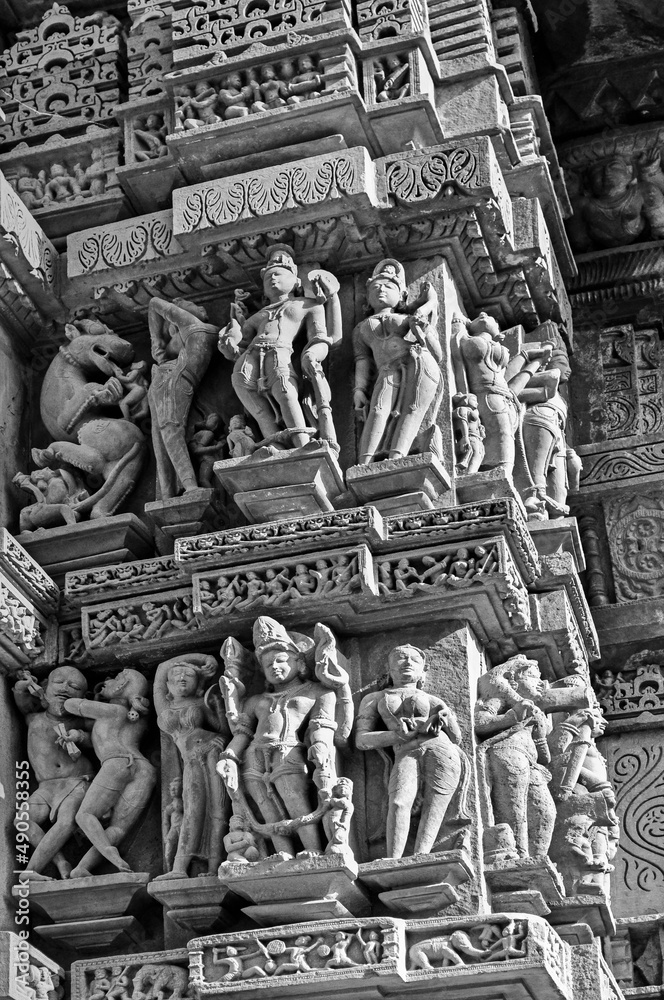 Human sculptures of Vishvanatha Temple, dedicated to Lord Shiva ...