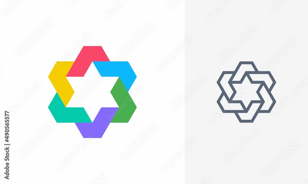 star colourful logo design. star colourful mail icon, logo design ...
