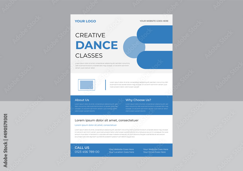 Dance Studio Flyer Template, Dance studio Poster Promotional Flyer ...