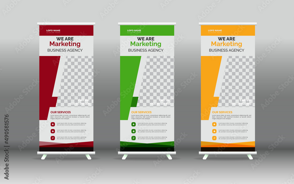 Roll Up Banner Template Layout. professional roll up banner template ...