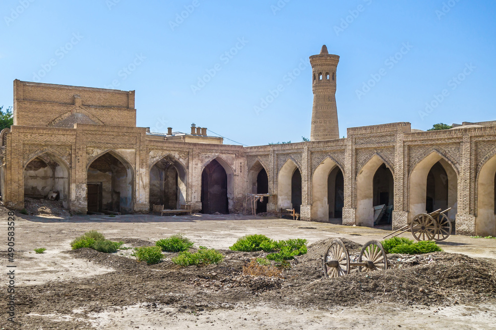 Mosque of Khoja Kalon in Bukhara, Uzbekistan. Structure was built in ...