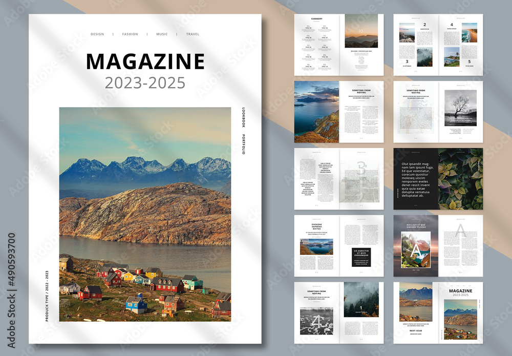 Magazine Layout Stock Template | Adobe Stock