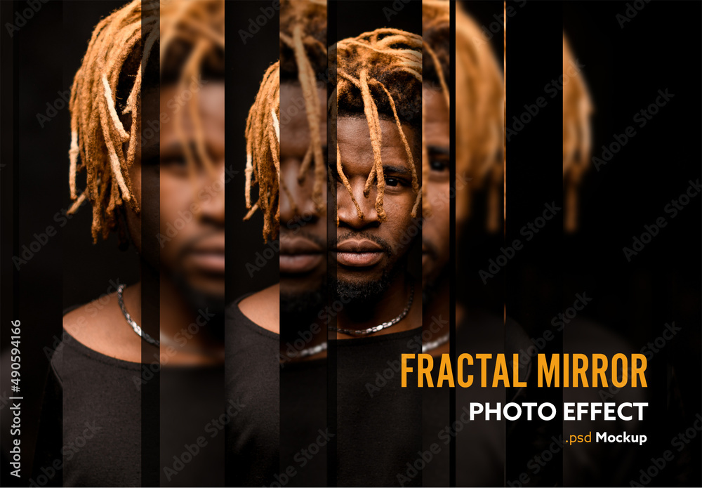 Fractal Mirror Effect Stock Template | Adobe Stock
