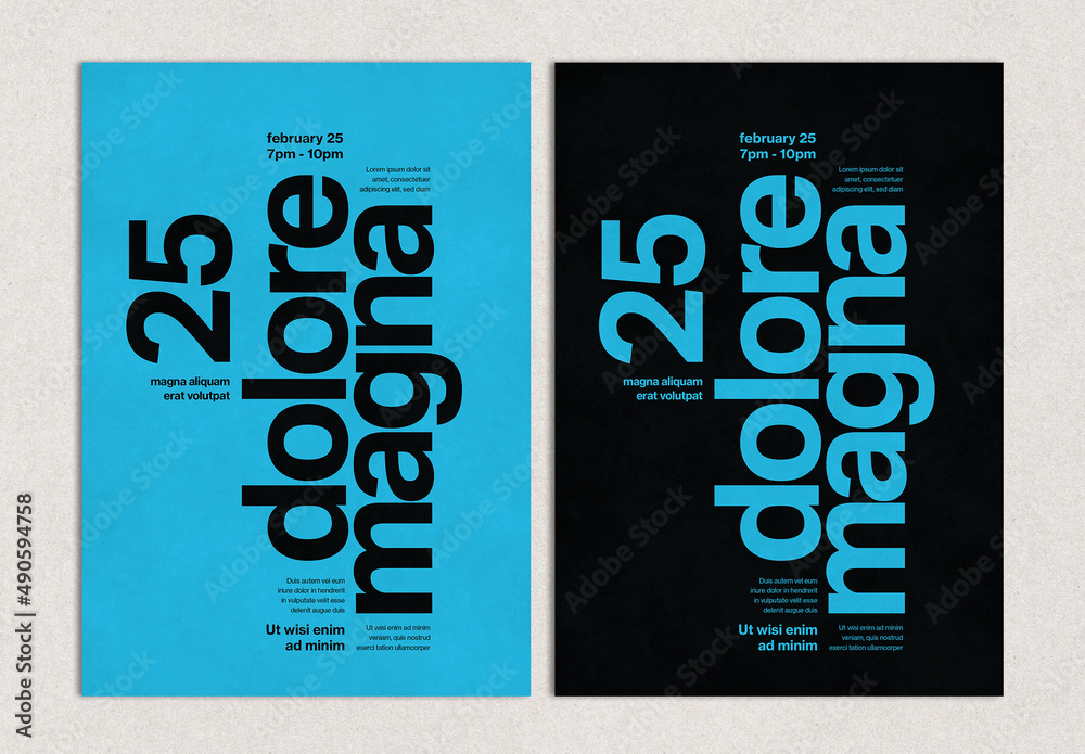 Promotional Poster Design Layout with Creative Typography plantilla de ...