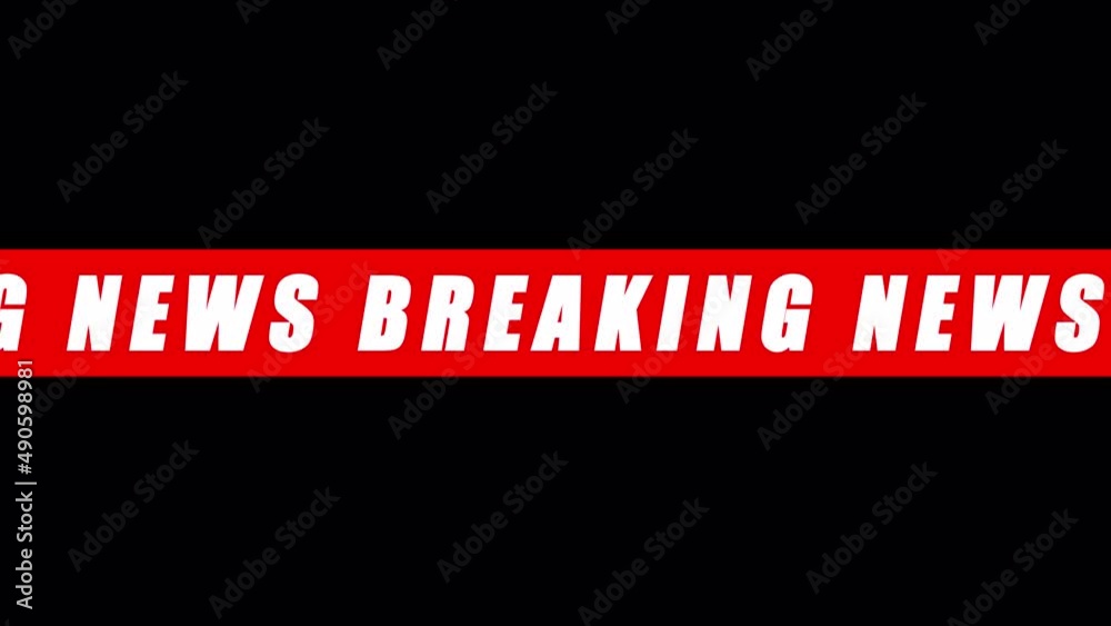 Breaking news line on transparent background. Alpha channel. Stock 비디오 ...