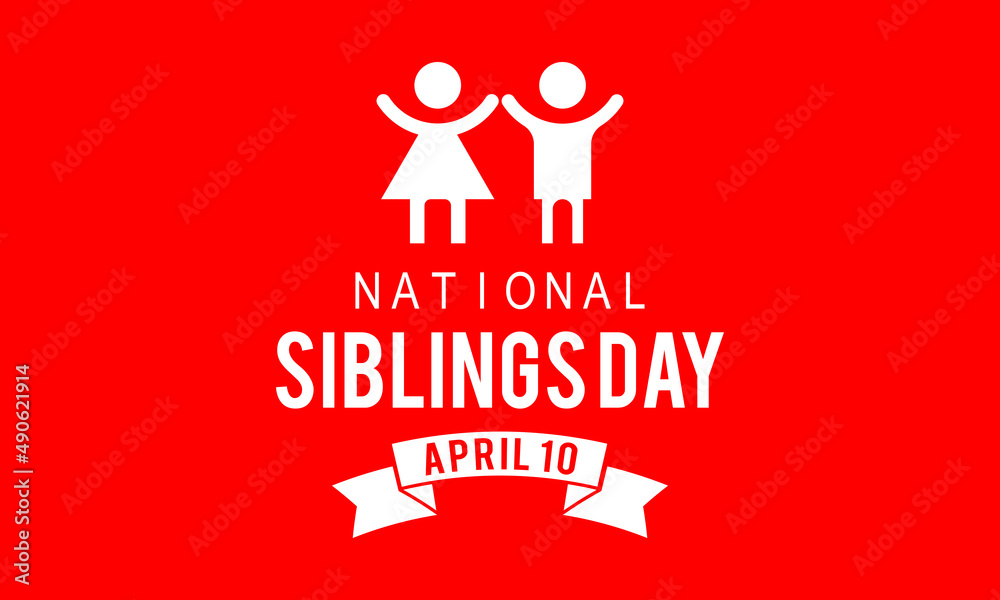 Siblings Day. Siblings love template for banner, card, poster ...