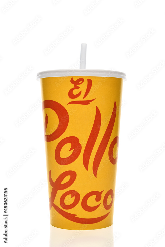 IRVINE, CALIFORNIA - 2 MAR 2022: A disposable drink cup drom the fast ...