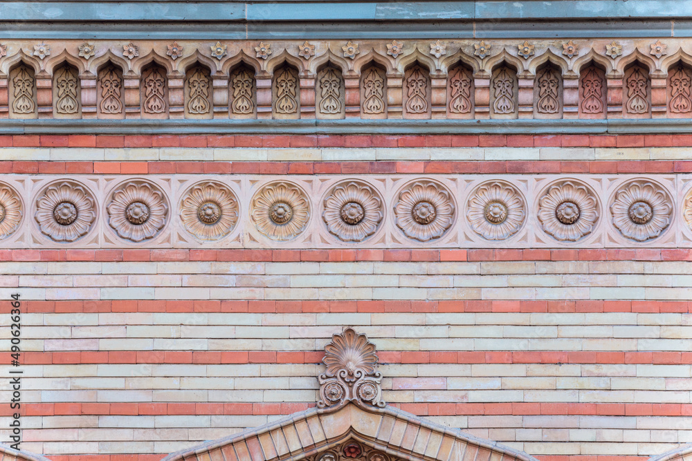 Foto de Neoclassical mural relief bordure, 1866 germany do Stock ...