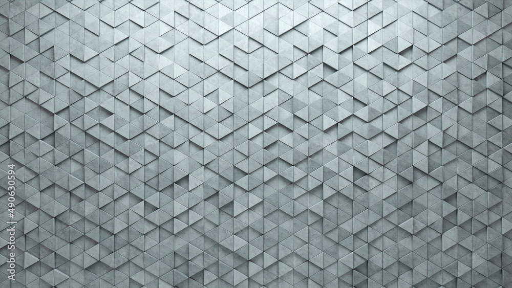 Semigloss, Polished Mosaic Tiles arranged in the shape of a wall ...