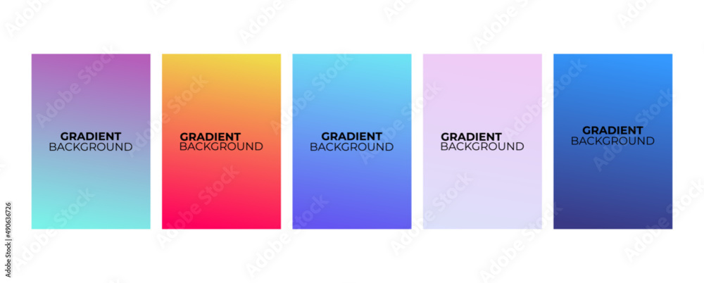 Collection of abstract multi-colored gradient vector cover ...