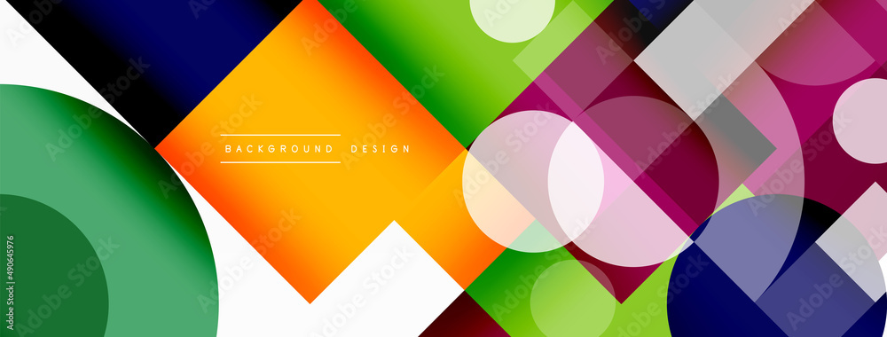 Beautiful abstract background. Circles, triangle shapes, and squares ...