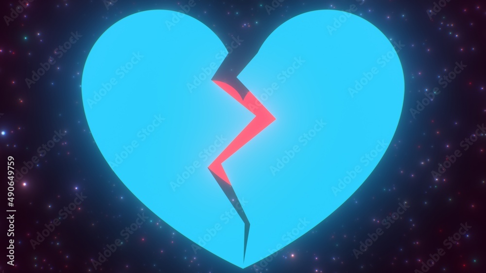 Broken Heart Breaking Split Cracked Love Symbol Sign Breakup Tunnel ...