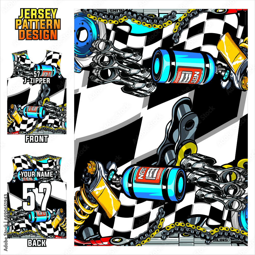 racing sports jersey fabric design. sublimation printing jersey pattern ...