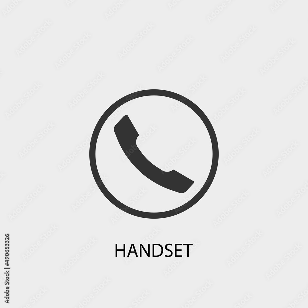 Handset vector icon illustration sign Stock Illustration | Adobe Stock