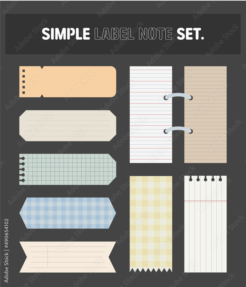Simple label, memo paper, illustration. Stock Vector | Adobe Stock