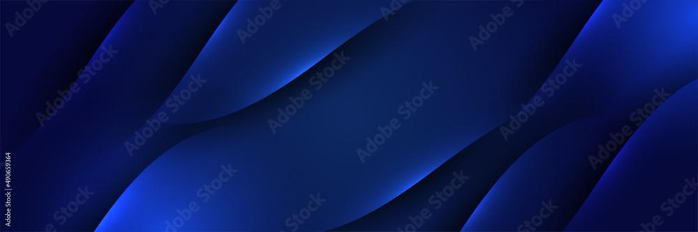 Modern abstract dark blue banner background. Vector illustration ...