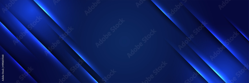 Modern abstract dark blue banner background. Vector illustration ...