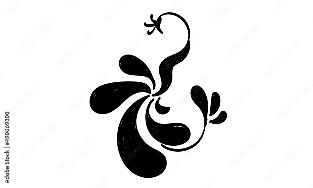 Bird drawing. element isolated on white background for decorative ...