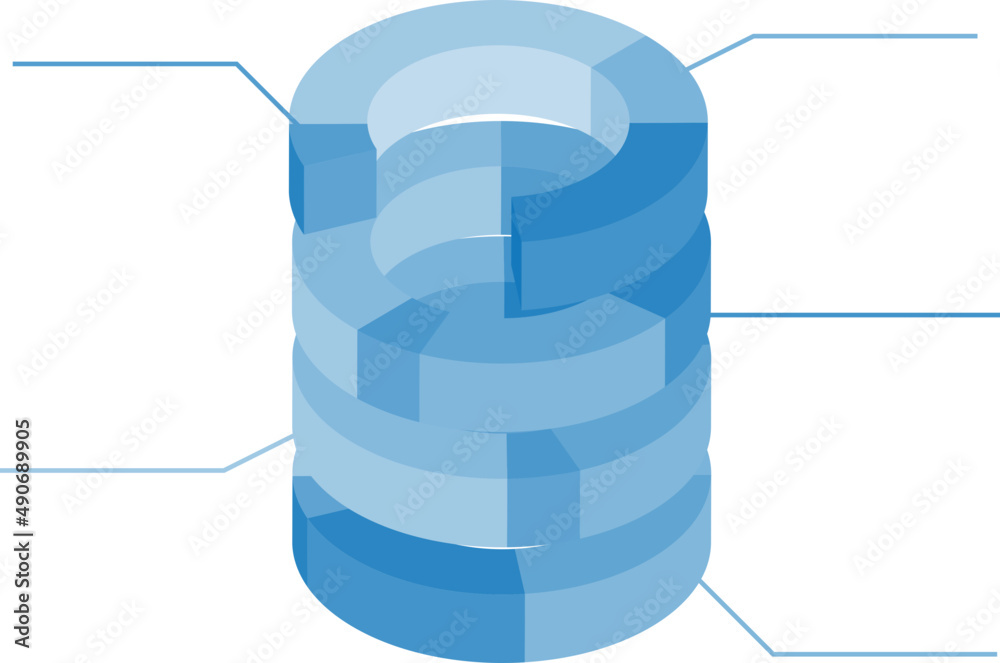 Doughnut Graph or Chart Elements as Diagram Design for Business ...