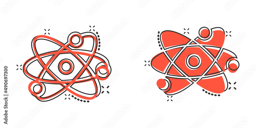 Science icon in comic style. Dna cell cartoon vector illustration on ...