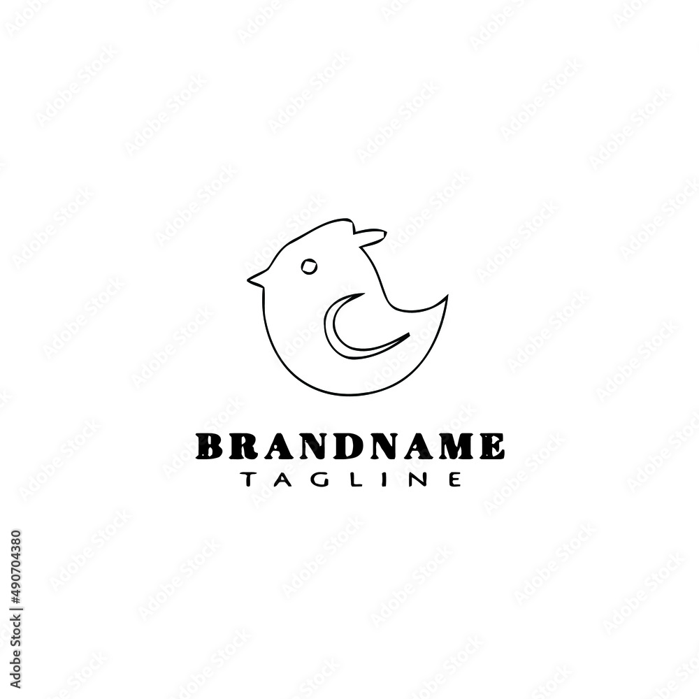 bird logo cartoon icon design template black isolated vector Stock ...
