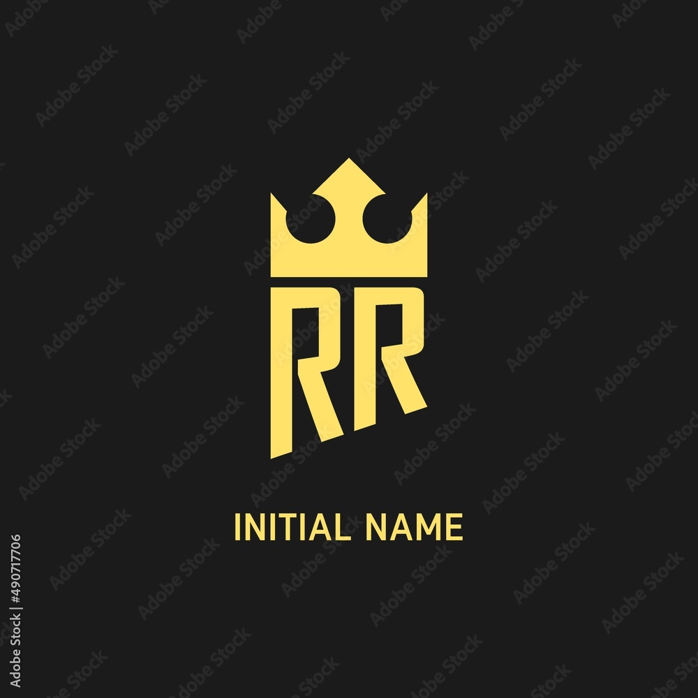 Monogram RR logo shield crown shape, elegant and luxury initial logo ...