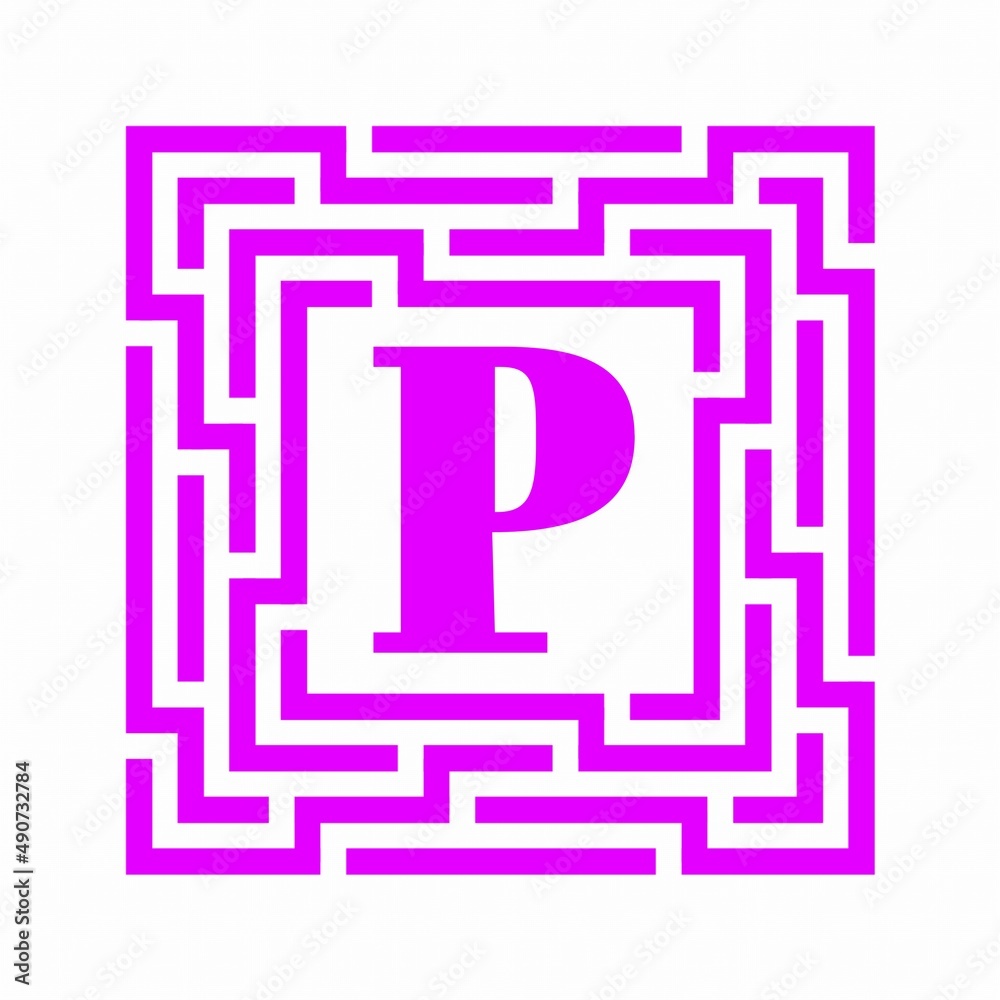 Calligraphy logo. Professional logo design. P letter logo design with ...
