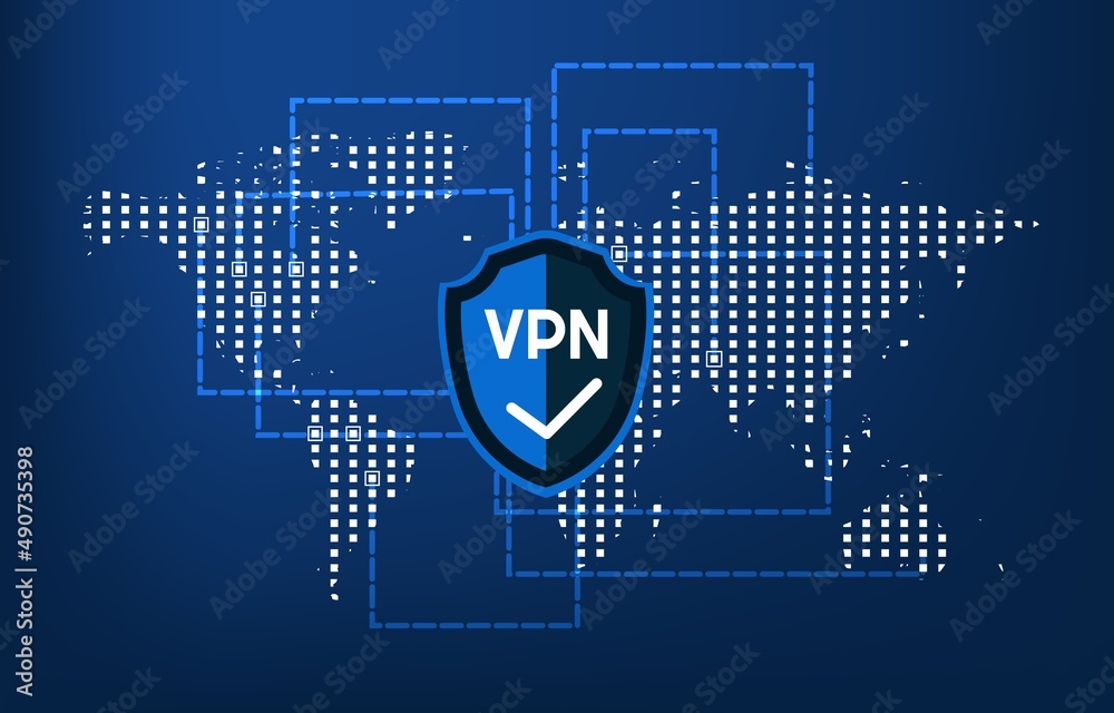 virtual private network cyber web security and privacy concept secure ...