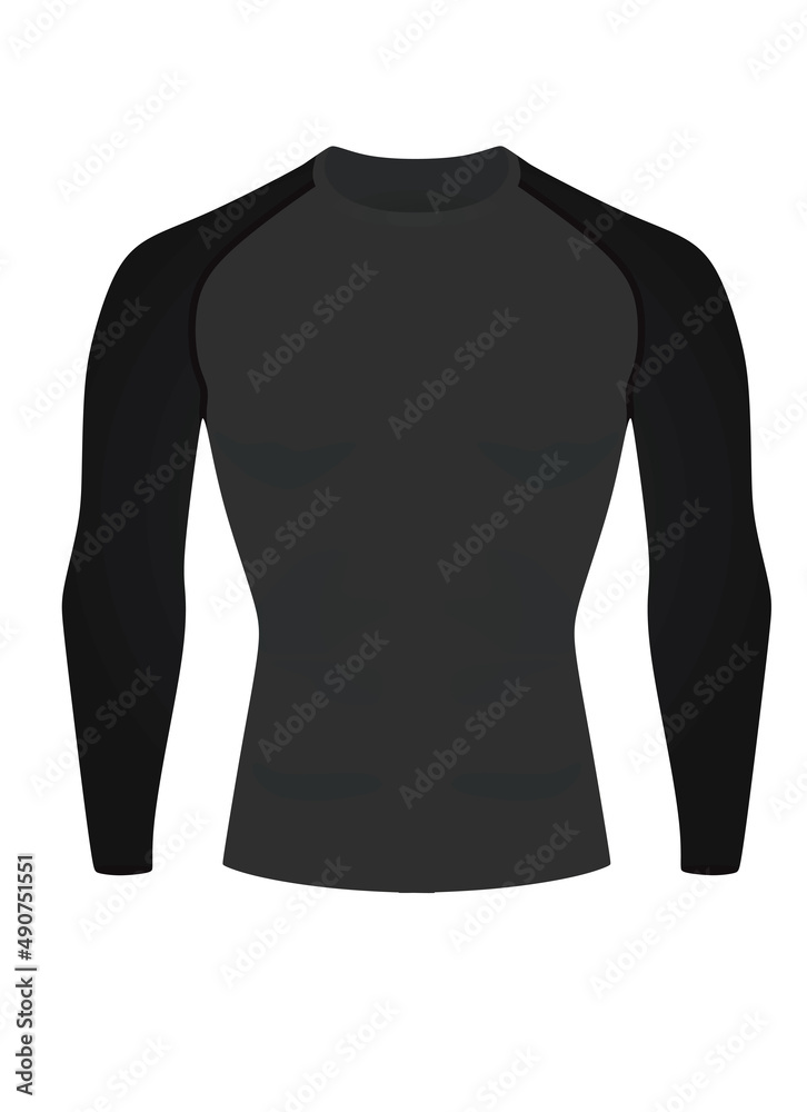 Rash guard athlete fitness t shirt. vector Stock Vector | Adobe Stock