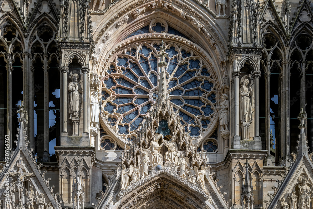 Reims Cathedral West Facade Central Portal