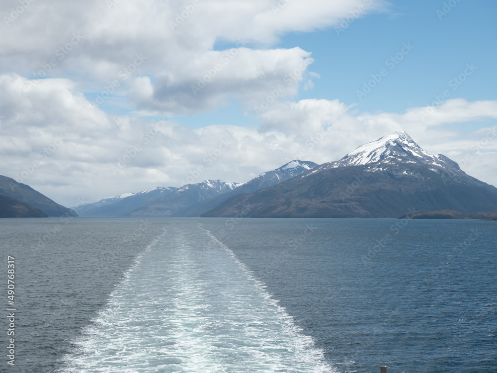 Stunning landscapes along the Beagle Channel, the famous strait in the ...
