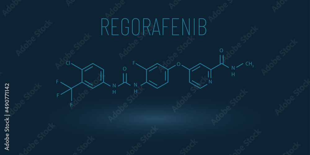Chemical structure of targeted therapy drug for colon cancer ...