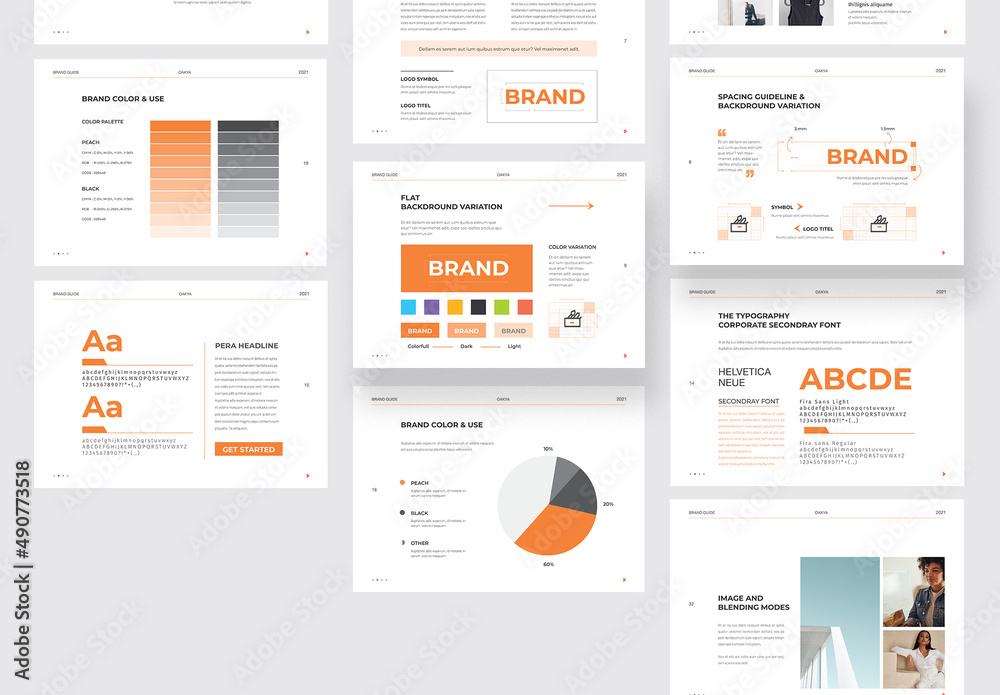 Brand Guidelines Layout Stock Template | Adobe Stock