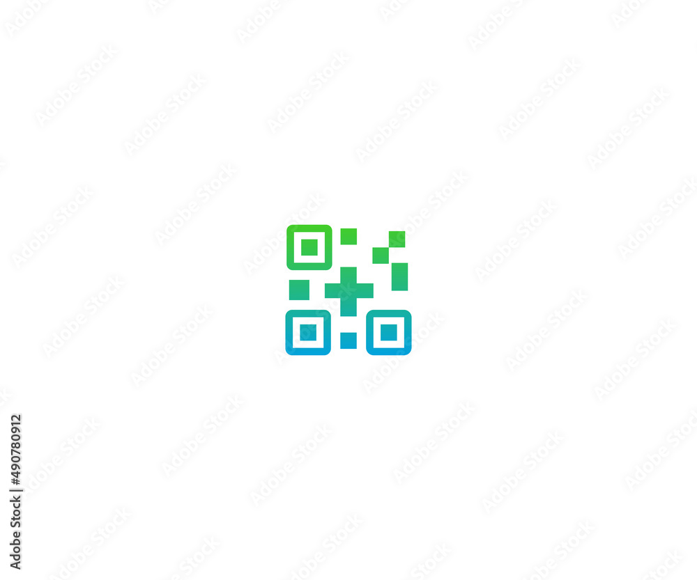QR Code Logo Design Template Vector Graphic Branding Element. Stock ...
