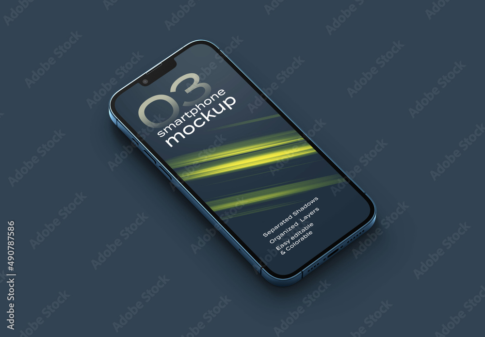 Dark Smartphone Mockup Stock Template | Adobe Stock